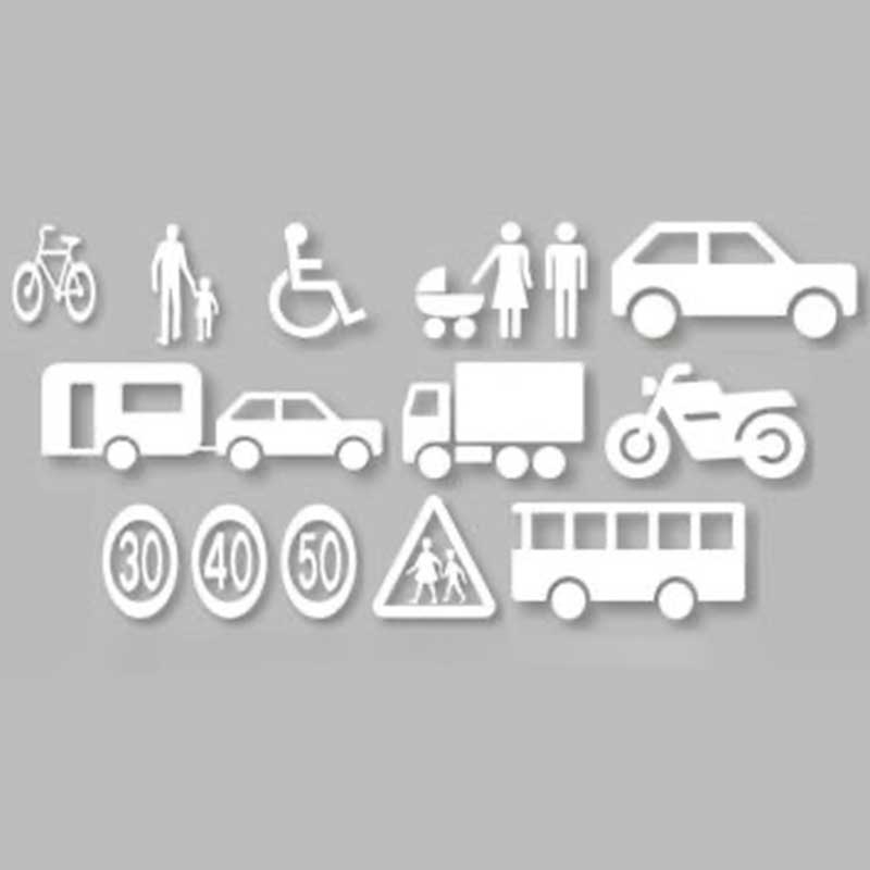 Symboler Premark » Vägmarkering enkel och tydlig.